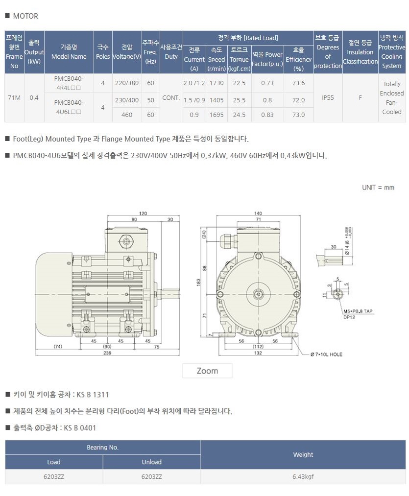 P series_0.4KW 1 페이지 | (주)제일모터체인